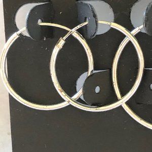 PRIMROSE | Jewelry | Primrose Sterling Silver Hoop Earrings 2 Pairs ...